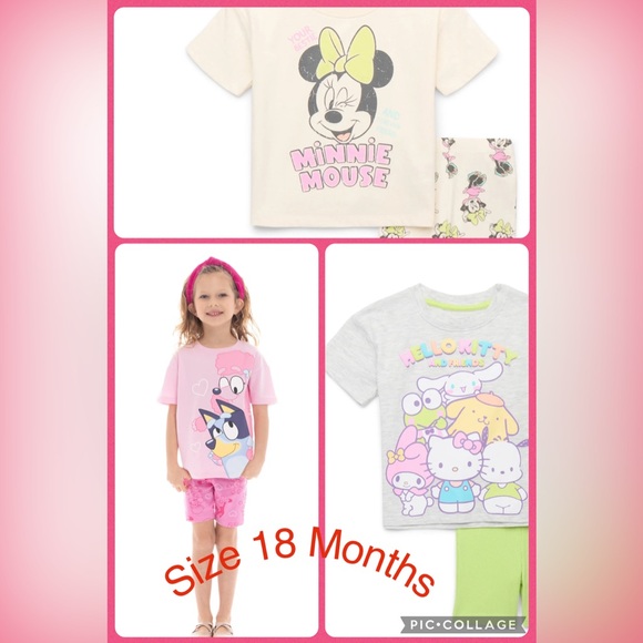 Minnie Mouse | Matching Sets | 3 Sets Of Minnie Mouse Bluey And Hello ...